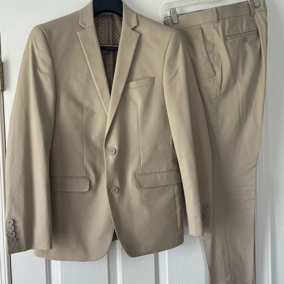 Bar III | Suits & Blazers | Mens Tan Bar Iii Slim Fit 38r 323 97 Cotton ...